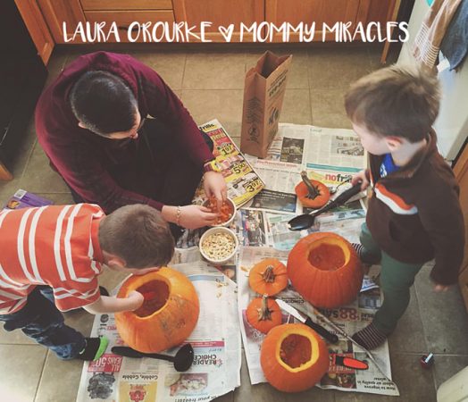 A Real Life Horror Story: Carving Pumpkins with Kids | Mommy-Miracles